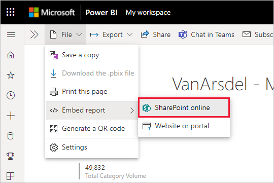 How to embed a Power BI report in SharePoint Online – Power BI Point